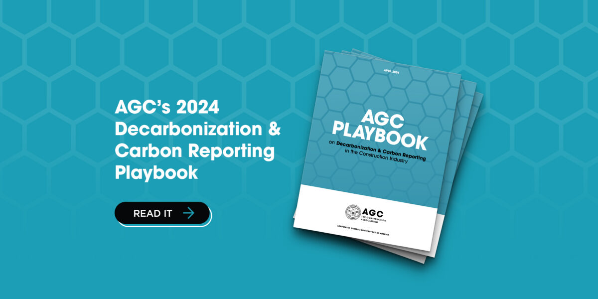 Download Your Copy of AGC's Playbook on Decarbonization and Carbon Reporting in the Construction ...