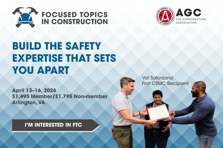 Master Safety Management of High-Hazard Construction Activities - AGC News